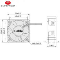 China 50x50x20 DC Cooling Fan Black Color For Electrical Fireplace / Oven / Wall Cooler for sale