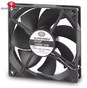 China Black DC Cooling Fan 92x92x20 1700-3600 RPM For Refrigerator for sale