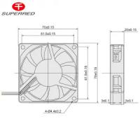 China 150g DC Brushless Cooling Fan 70x70x20 25-50 DBA Low Noise for sale
