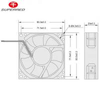 China Custom 150g DC Cooler Fan Ball Bearing Or Sleeve Bearing 80x80x20 Cooling Fan for sale