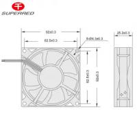 China Black DC Cooling Fan 92x92x20 1700-3600 RPM For Refrigerator for sale
