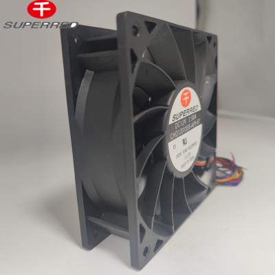 China Plastic PBT DC Cooling Fan Square Shape With Ball Bearing / Sleeve Bearing for sale