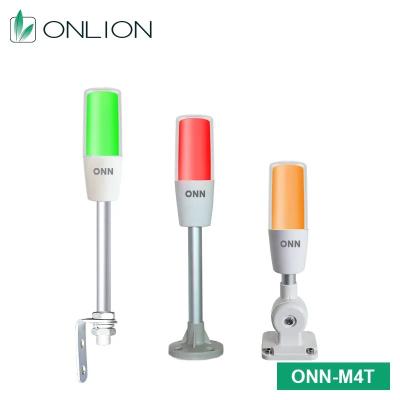 China ONN-M4T Steady Flash Integrated Double Lampshade RYG 12v 24v 220v 85dB Buzzer Machine Warning Light Pole Length Customized for sale