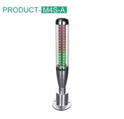 China M4S Multi Layer LED Signal Tower Warning Light Aluminum Alloy Body Foldable Installation Tri Color Indicator Lamp With Buzzer for sale