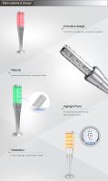 China ONN-M4S-Y 3 Color LED Stack Light Baseball Type 12 24 240V IP55 Foldable Base 360° Beam for sale