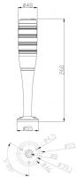China ONN-M4S-Y 3 Color LED Stack Light Baseball Type 12 24 240V IP55 Foldable Base 360° Beam for sale