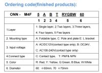 China ONN-M4 Customizable LED Stack Light Buzzer 12V 24V 220V for sale