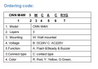 China ONN-M4W Industrial Stack LED Warning Light DC24V PNP NPN Flash Steady Alarm for sale