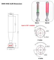 China ONN-M4S-B Industrial CNC Machine Tool LED Stack Tower Light Bulb Alarms Three Color Signal Lamp for sale