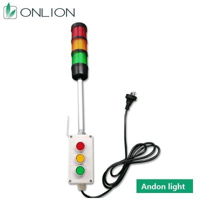 China ONN-M4F Andon LED Tower Light IP53 With Control Button 60 / 70mm Plug And Play for sale