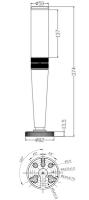 China ONN-M4S-Y Anti Corrosion Tri Color Foldable LED Signal Tower Light CNC PC Material for sale