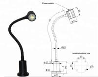 China ONN-M3R Aluminum Flexible Gooseneck LED Lamp LED Work Light Magnetic Base For CNC Machine for sale