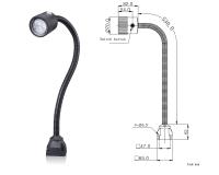 China ONN-M3W Industrial Flexible LED Gooseneck Light Work Lamp Multi Voltage For Workstations for sale