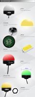 China ONN M4B-90 Dome LED Warning Light φ90mm 360° IP65 Waterproof RYG Status Beacon for sale