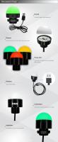 China USB Single Layer LED Warning Light For Small Devices ONN-M4B-USB-A for sale