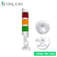 China ONN-M4-50S 3 Layer LED Signal Tower Light With Folding Base Multi Color Wide Voltage DC24V For Industrial Equipment for sale