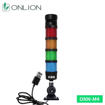 China ONN-M4-Usb Top Buzzer LED Stack Light 5V Multi Layer 1-5 Colors For CNC Automation for sale