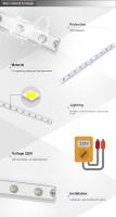 China 3030 Beads LED Freezer Light AC220V IP65 LED Lighting For Refrigerated Display Cases for sale