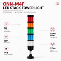China ONN‑M4F Modular LED Signal Tower Light 60/70mm Stack‑able Warning Light With Buzzer For CNC Automation Machine for sale
