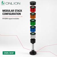 China ONN‑M4F Modular LED Signal Tower Light 60/70mm Stack‑able Warning Light With Buzzer For CNC Automation Machine for sale