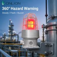 China ONN‑M4EX Explosion‑Proof LED Warning Light IP66 Max100dB Buzzer Voice Broadcast Option For Port Metallurgy Waste‑Water Treatment Plant for sale