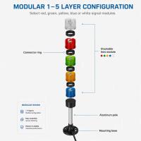 China ONN‑M4F‑USB Modular USB Signal Tower Light RYGBW Software Control Stack Light 1‑5 Layers For Inspection Automation Equipment for sale