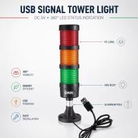 China ONN‑M4F‑USB Modular USB Signal Tower Light RYGBW Software Control Stack Light 1‑5 Layers For Inspection Automation Equipment for sale