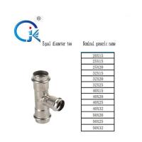China M Type V Type Press Fit Fittings Stainless Steel Plumbing Fittings DN10 to DN50 1.6MPa for sale