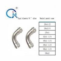 China Stainless Steel Press Elbow Fitting DN15-DN25 304/316L CE ISO9001 for sale