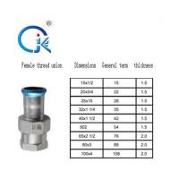 China Eco Friendly Stainless Steel Press Fittings DN22 Socket Pipe Fitting for sale