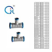 China Stainless Steel Reducing Tee Fitting DN15 to DN108 1.6MPa Press Pipe Fitting for sale