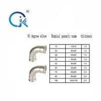 China Compression Push Fit Stainless Steel Pipe Fittings 1.6MPa V Profile Connector Threaded for sale