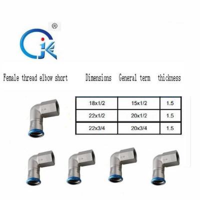 China SS304 SS304L Push Fit Compression Fittings V Profile Male Female Threaded Connector DN15-DN108 1.6MPa for sale
