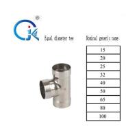 China 304L Stainless Steel M Type Reducing Tee Fitting DN15-100 1.6MPa Press Plumbing for sale