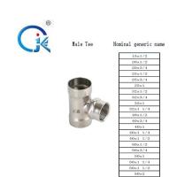 China Tee Shape V Press Fitting Carbon Steel Nickel Plated DN15 DN50 1.6MPa for sale