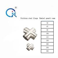 China 316 Stainless Steel Grooved Cross Tee Fitting DN50-DN300 GB Standard 1-2Mpa for sale