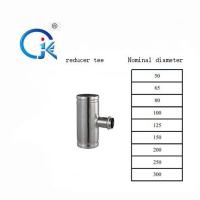 China Nickel White Stainless Steel 304 Reducing Tee Grooved Pipe Fitting DN50 DN300 1 2 Mpa for sale