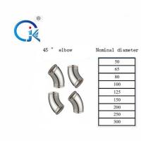 China Stainless Steel 45 Degree Grooved Pipe Elbow DN50-DN300 2Mpa Free Sample for sale