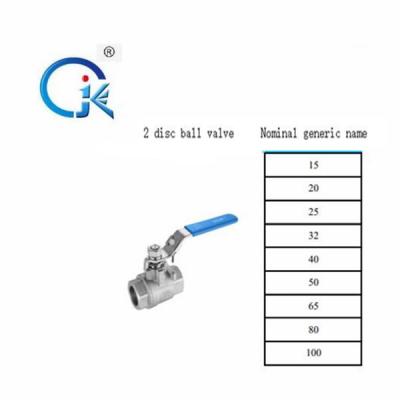 China OEM Stainless Steel Ball Valve 1/4 to 4 Inch Thread Connection 1000 PSI Oil Gas Water for sale