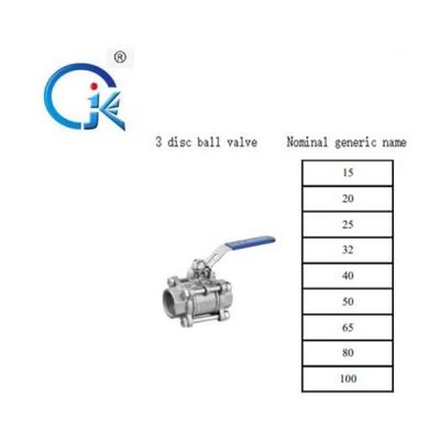 China Internal Thread Ball Valve , Handle Lock Through Ball Valve Stainless Steel for sale