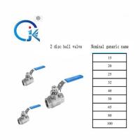 China Internal Round Thread Handle Lock Through Ball Valve 316 Stainless Steel for sale