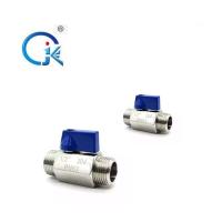 China Brass Mini Ball Valve 3/8 Inch Female x Male for Water Filter Connection OEM for sale