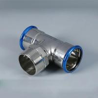 China Eco Friendly Stainless Tee Fitting DN22 - DN55 Press Pipe Fittings for sale