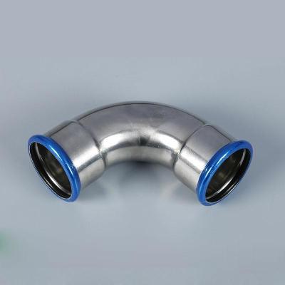 China V Profile 90 Degree Carbon Steel Elbow Pipe Press Fitting DIN Standard for sale