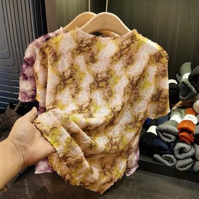 China Dreamy and Beautiful Women's Casual Short Sleeve Pullover T-Shirt Colorful Gradient Printed Loose and Slimming for Summer for sale