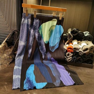 China Women's High-End A-Line Mid-Length Skirt New Summer Fashion Print Breathable Slimming Chiffon Versatile Natural Casual for sale