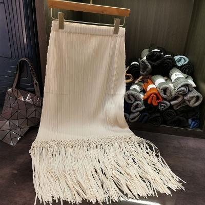 China Women's Pleated Skirt Solid Color Versatile Ins Style with Medium Length Slimming Casual Look for Summer for sale