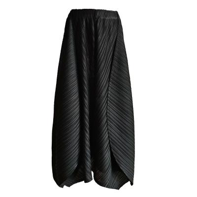 China Women's Summer Half Skirt Elastic Waist Solid Color Versatile High Waist Loose Slimming New Style Casual Temperament for sale