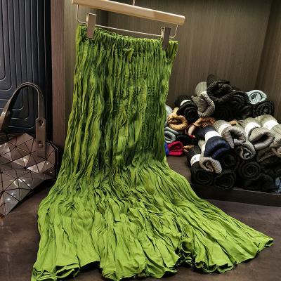 China Women's High-Waisted A-Line Midi Skirt Versatile and Fashionable Vintage Style for Summer Covers Hips for sale