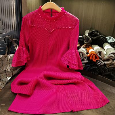 China Spring New Elegant Mid-Length Chiffon Skirt Pure Color Loose Slimming Look Tempting Socialite Class Casual for Heavy for sale